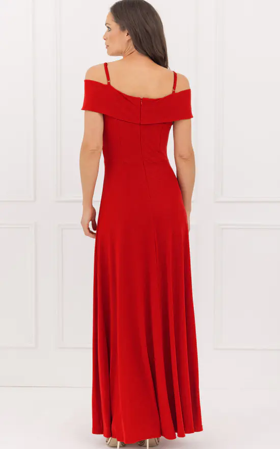 Bardot Shimmer Maxi Dress In Red Klass Silkfred Us